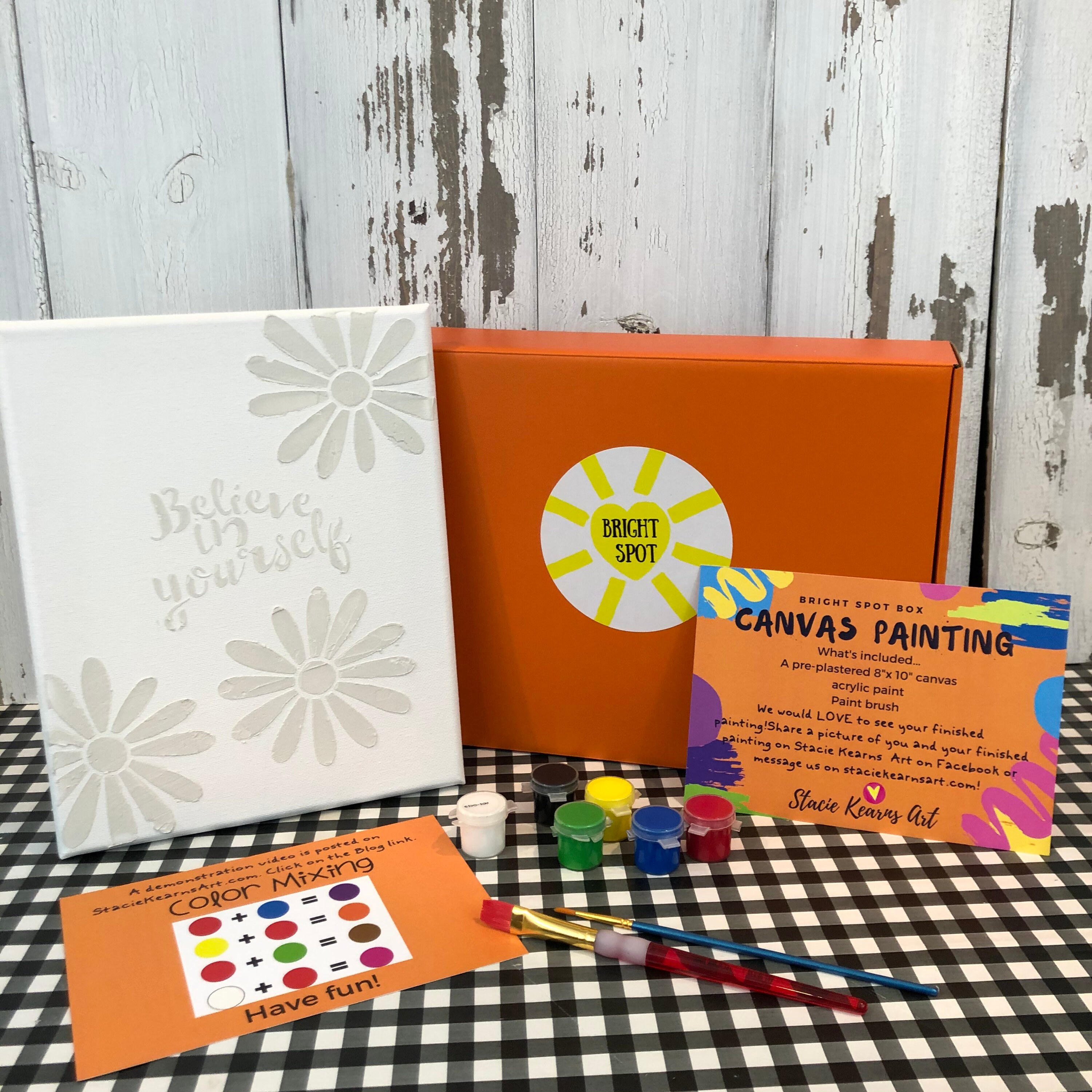 Canvas Painting Bright Spot Box -paint party/kid’s painting/adult ...