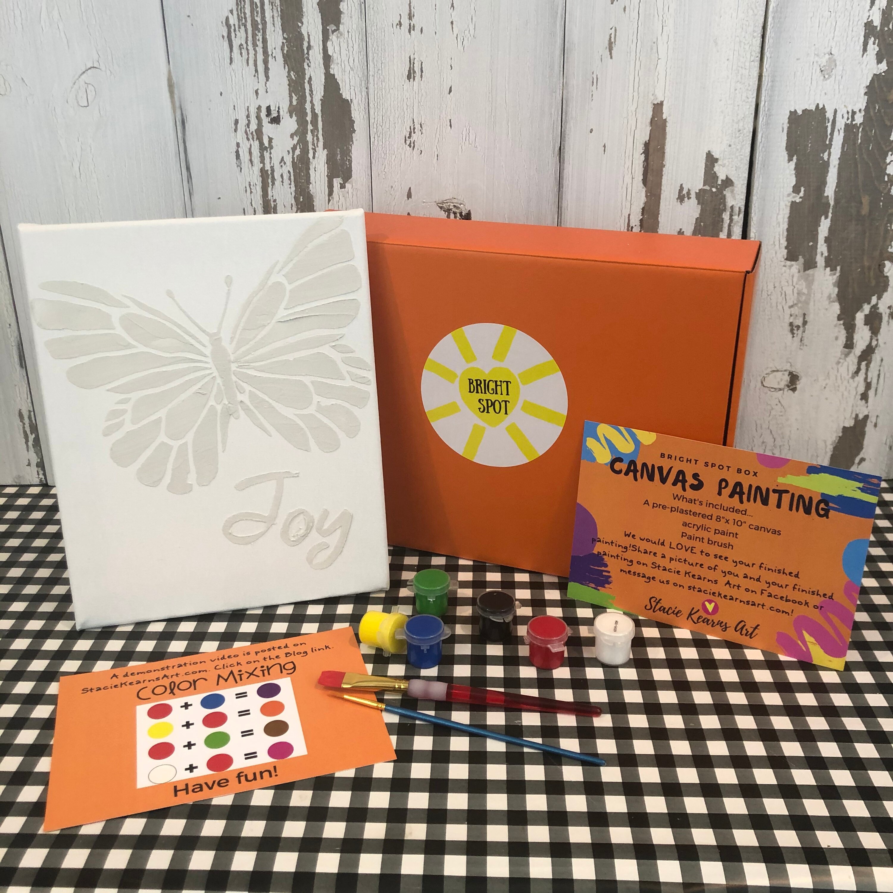 Canvas Painting Bright Spot Box -paint party/kid’s painting/adult ...