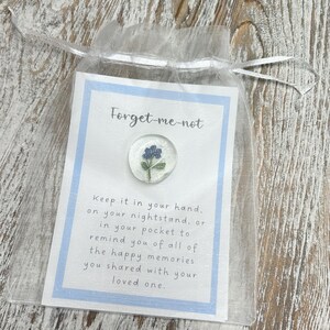 Forget-me-not Glass Gem, Angelversary, Remembrance Gift, Condolence ...