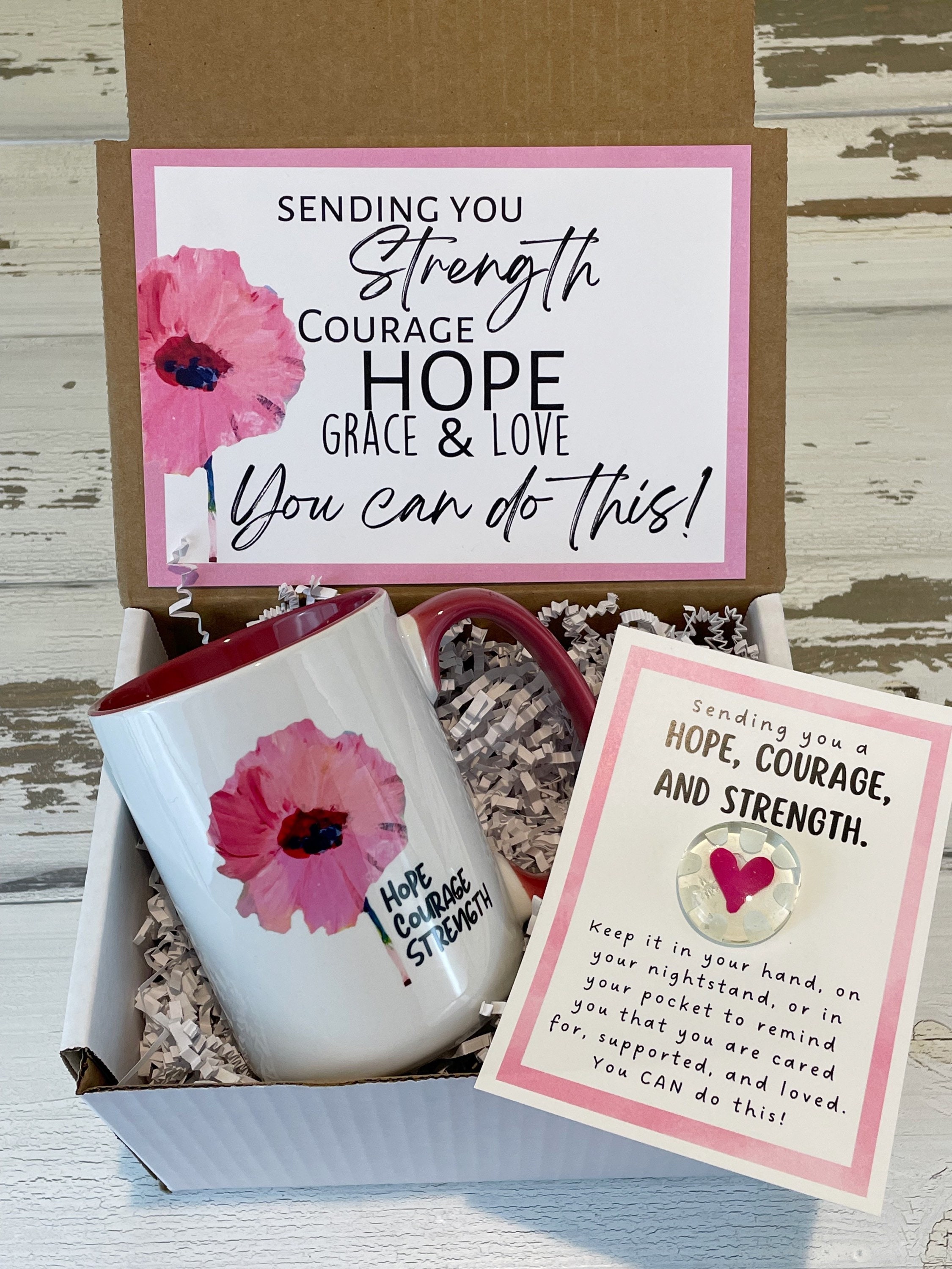 Sending You Hope, Courage, Strength Box, Mug gift set, Comforting gift ...