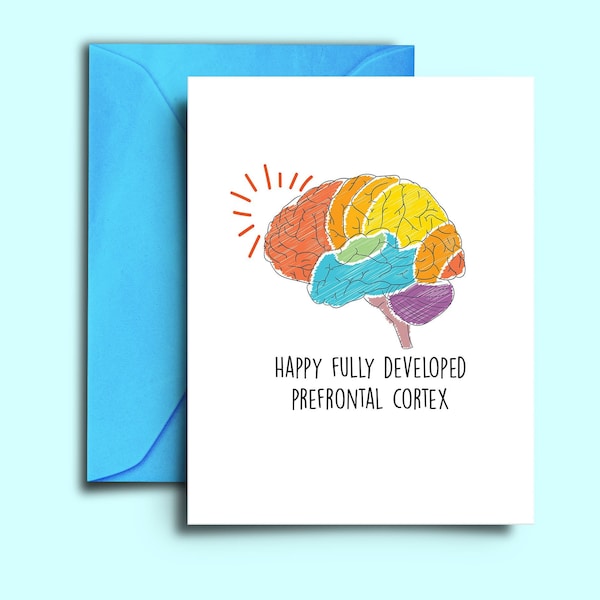 Birthday Brain Card - Etsy