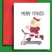 Funny Cute Santa Christmas Card for Gym Rat, Fitness Instructor ...
