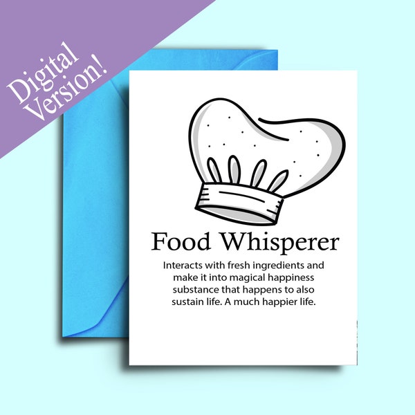 Chef Thank You Card - Etsy