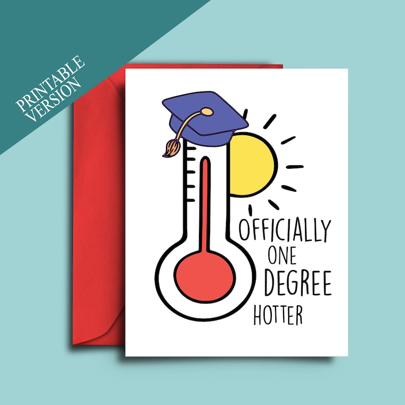 Printable Cute Graduation Card for College / University Graduates ...