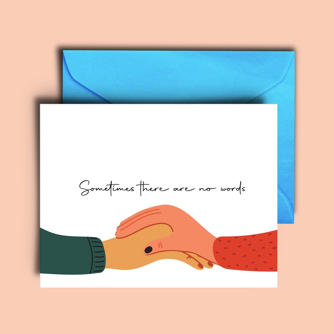 Sympathy Card, Grief, Mourning Card - Sometimes There Are No Words ...