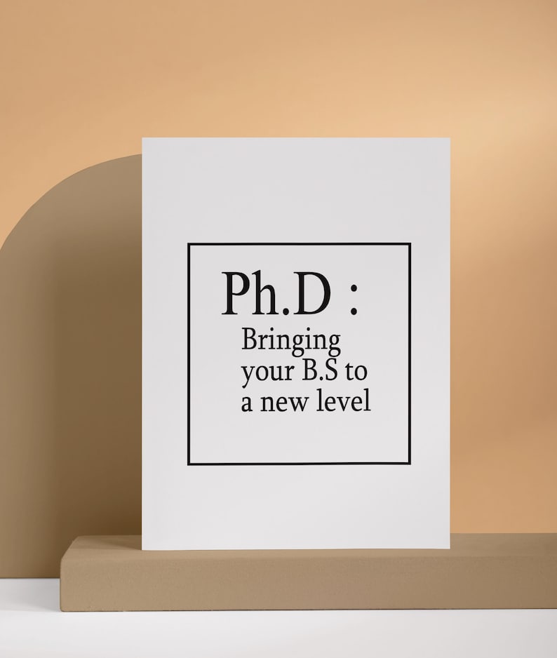 Funny Phd Graduation Card: Sarcastic Doctorate Gift - Etsy