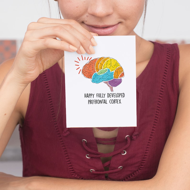 Funny Brain Anatomy 25th Birthday Card: for Neuroscientist, Nurse - Etsy