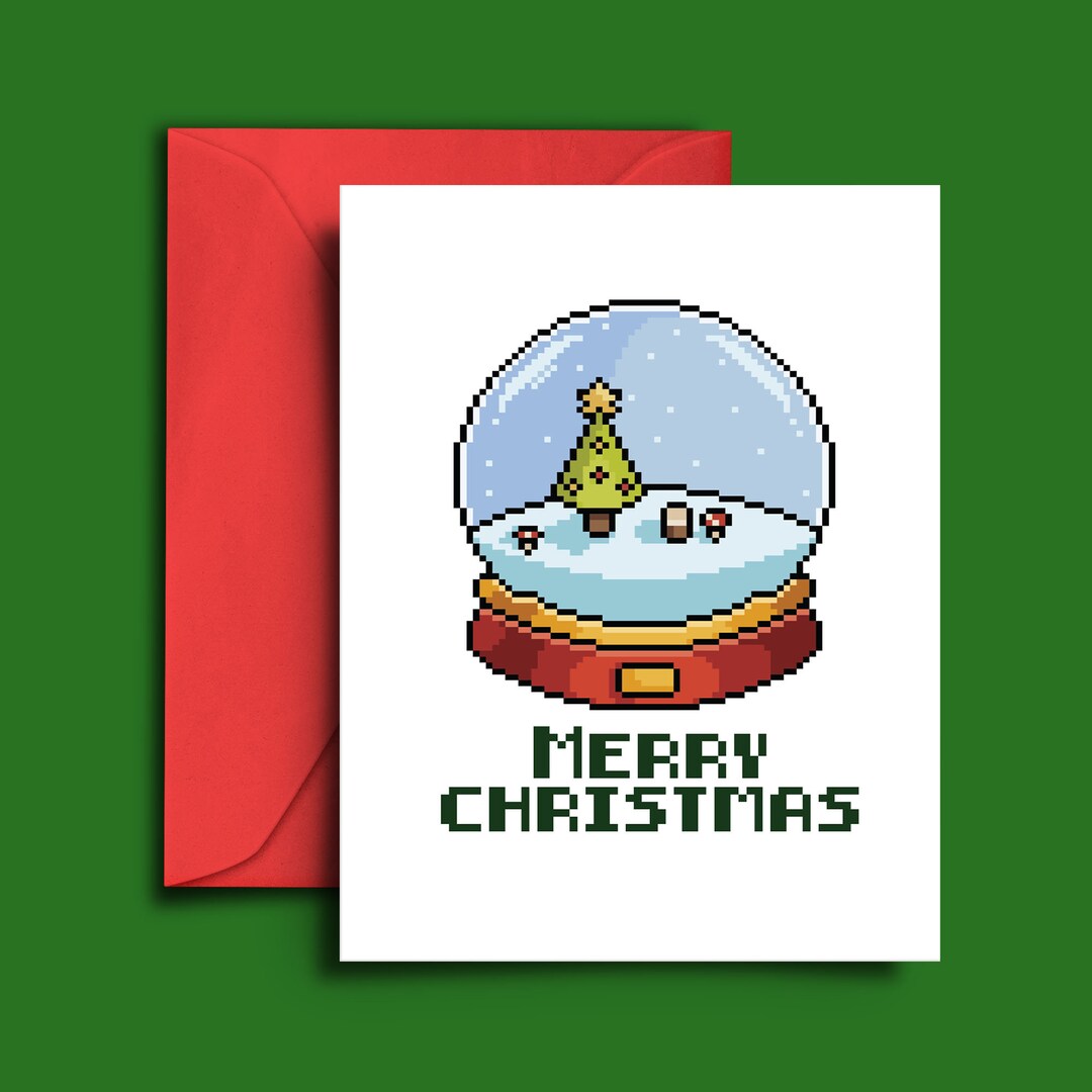 Geeky Christmas Card for Retro Console Game Gamer Boyfriend, Husband ...