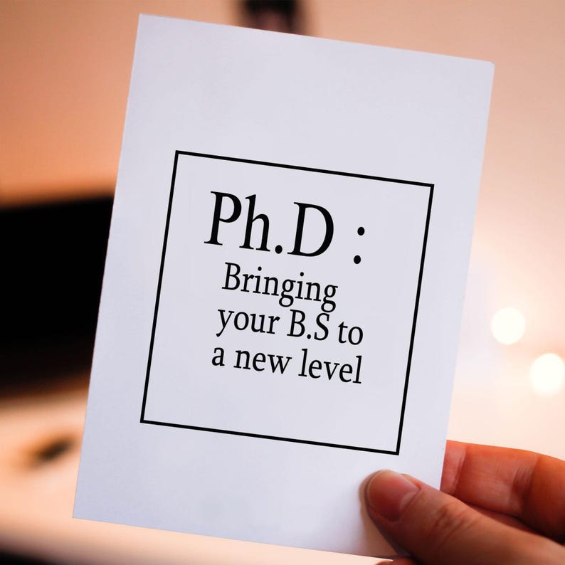 Funny Phd Graduation Card: Sarcastic Doctorate Gift - Etsy