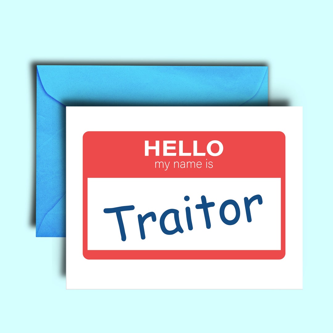 Funny TRAITOR Farewell Card for Coworker Rude Goodbye Card - Etsy