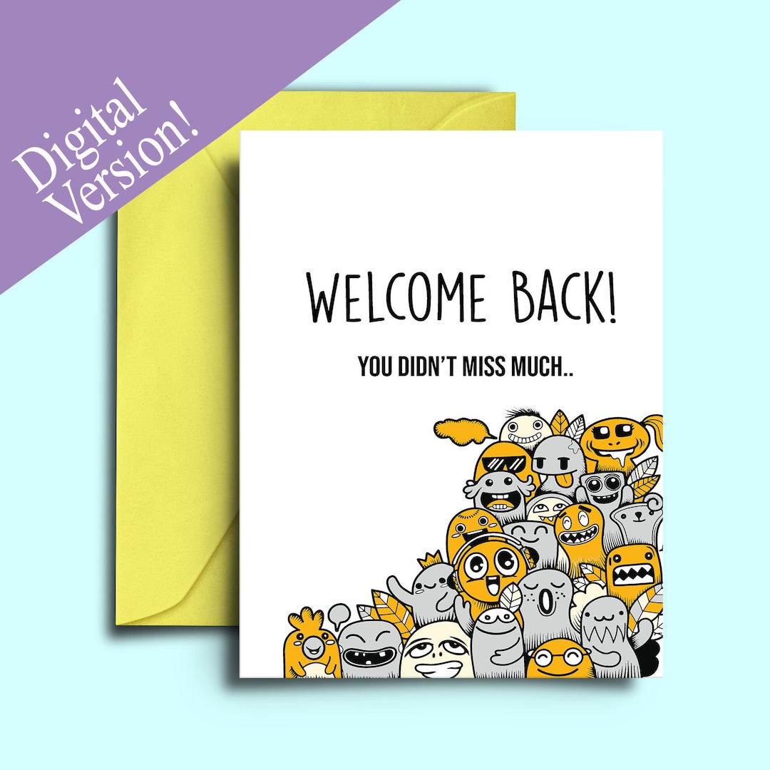 Printable Welcome Back Card for Students, Teachers, Family, Deployed ...