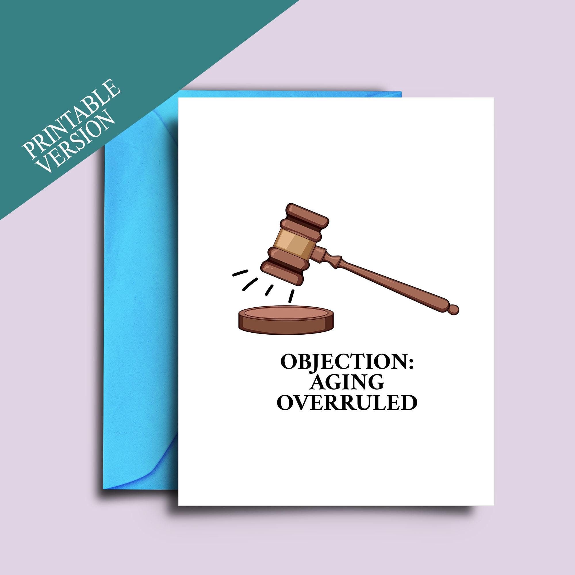 Printable Funny Birthday Card for Lawyers, Paralegals, Judges, Court ...