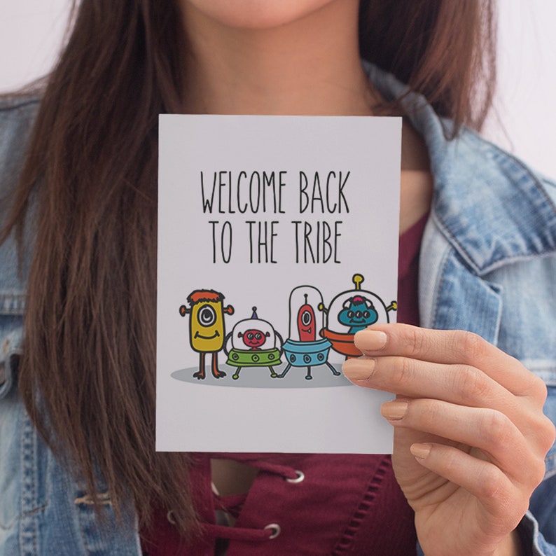 Cute Alien Welcome Back Card for Coworkers, Family, Friends Returning ...