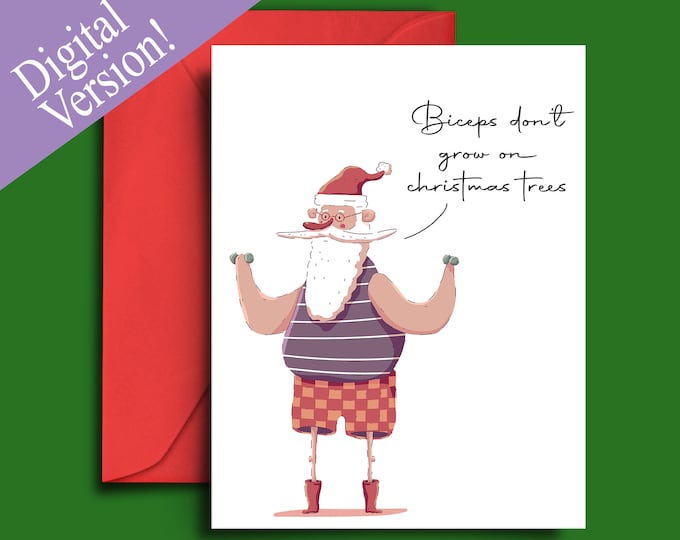 Happy Holidays Fitness/workout Holiday Greeting Card, Personalized ...