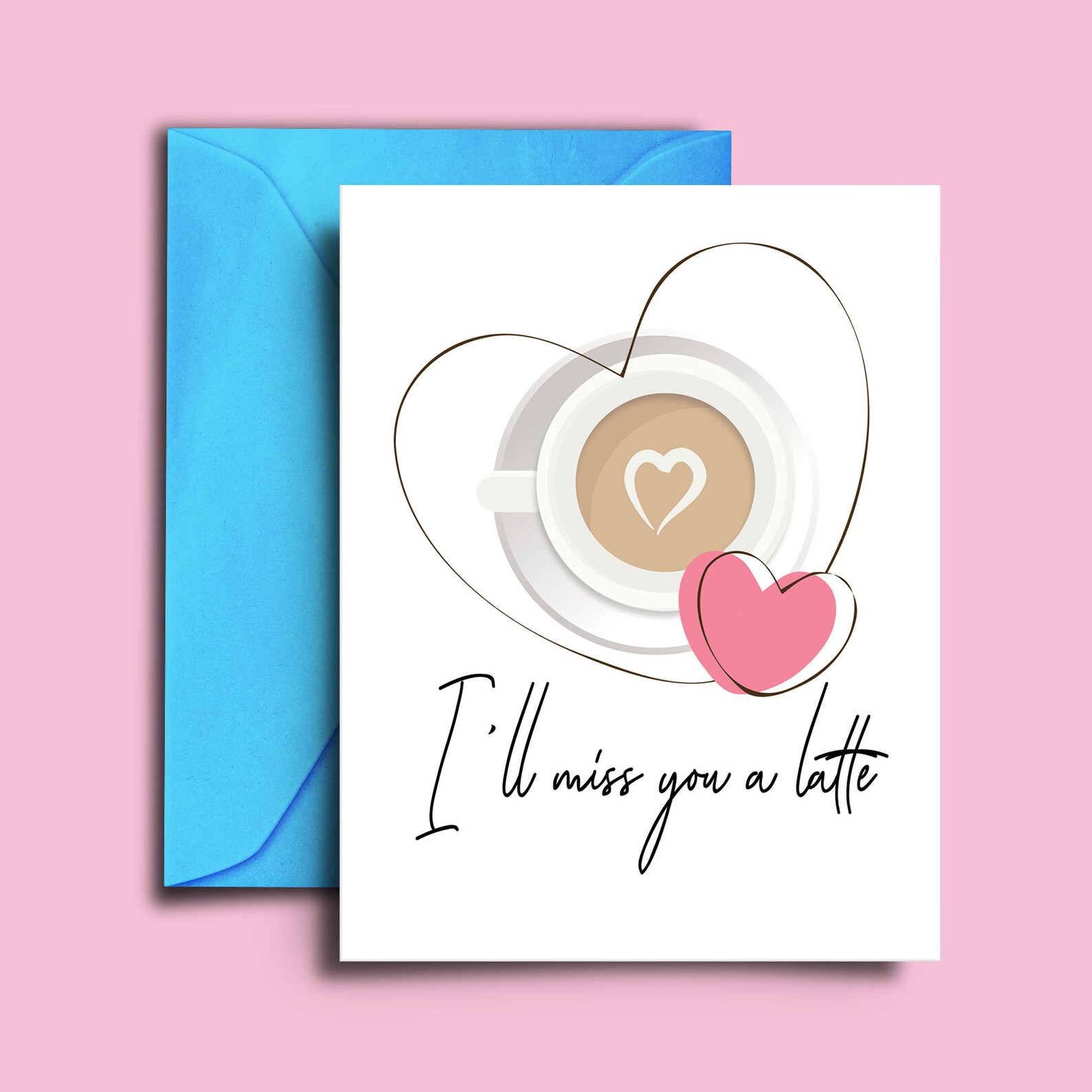 I'll Miss You A Latte Missing You Card, Farewell Card for Coworker ...