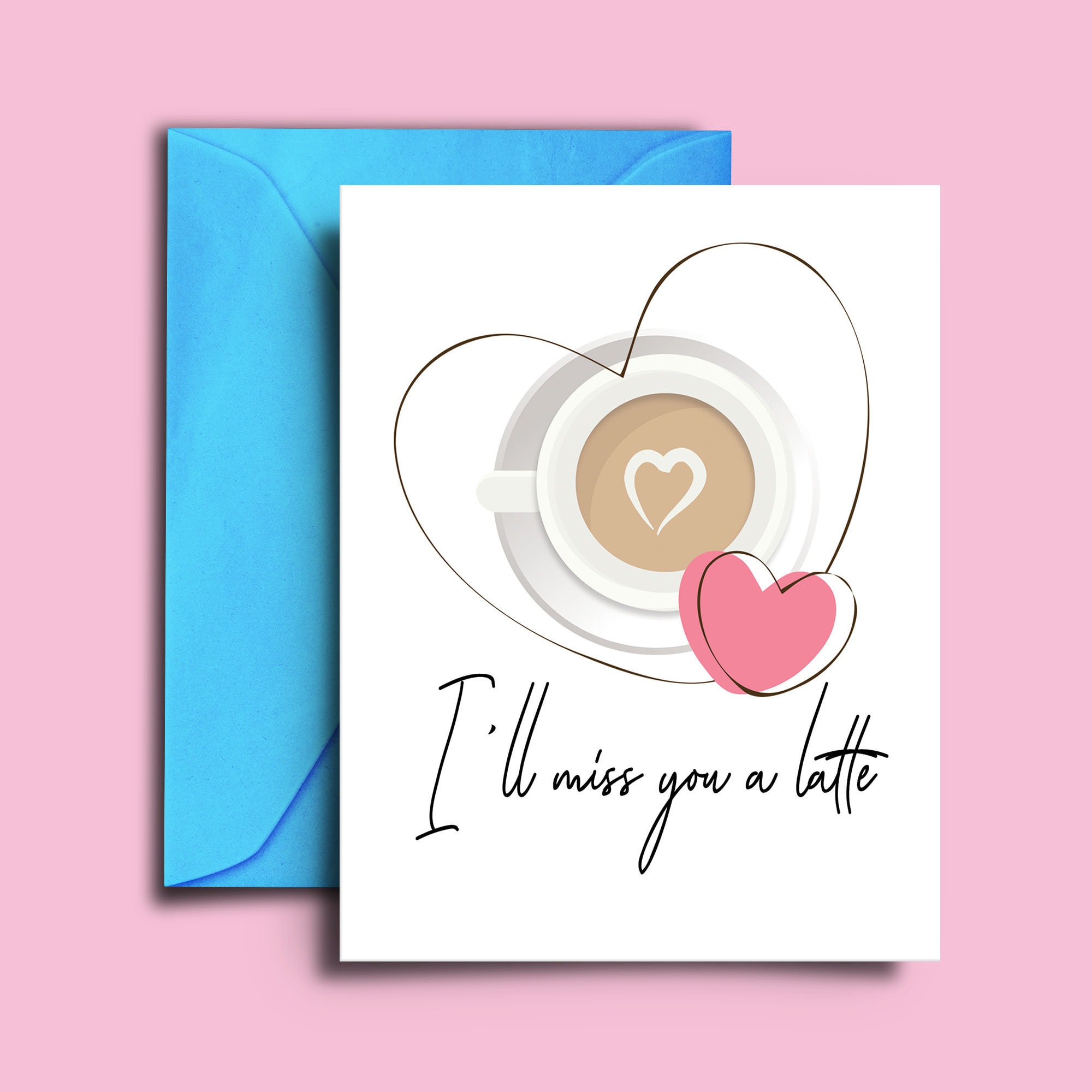 I'll Miss You A Latte Missing You Card, Farewell Card for Coworker ...