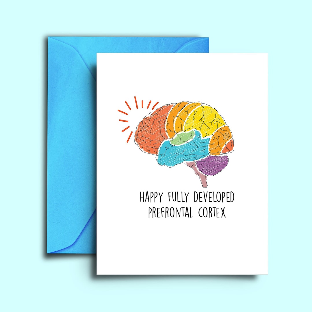 25th Birthday Card - Happy Fully Developed Prefrontal Cortex Funny ...
