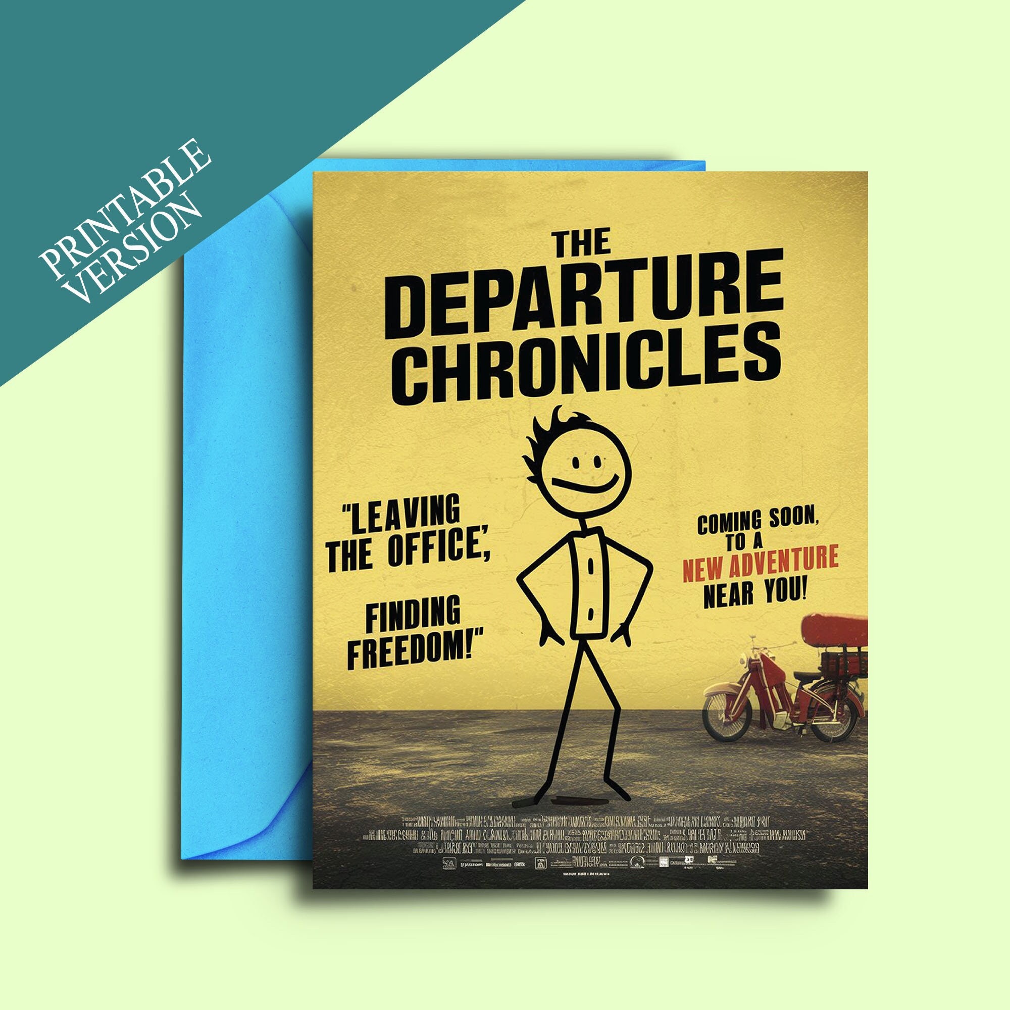 Printable Farewell Card Move Poster Themed Goodbye Card for Coworkers ...