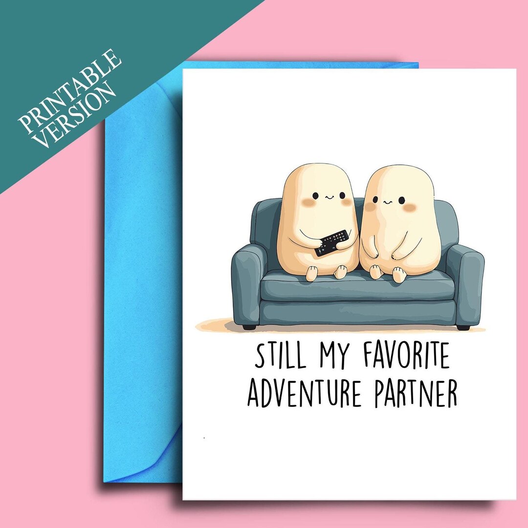 Printable Love Card - Still My Favorite Adventure Partner for Husband ...