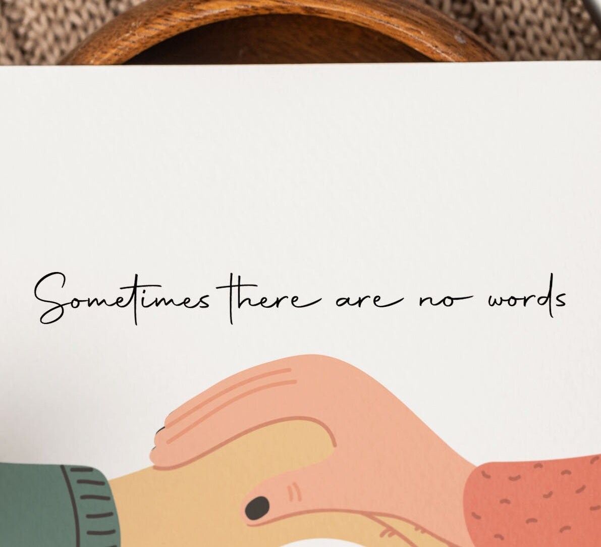Sympathy Card, Grief, Mourning Card - Sometimes There Are No Words ...