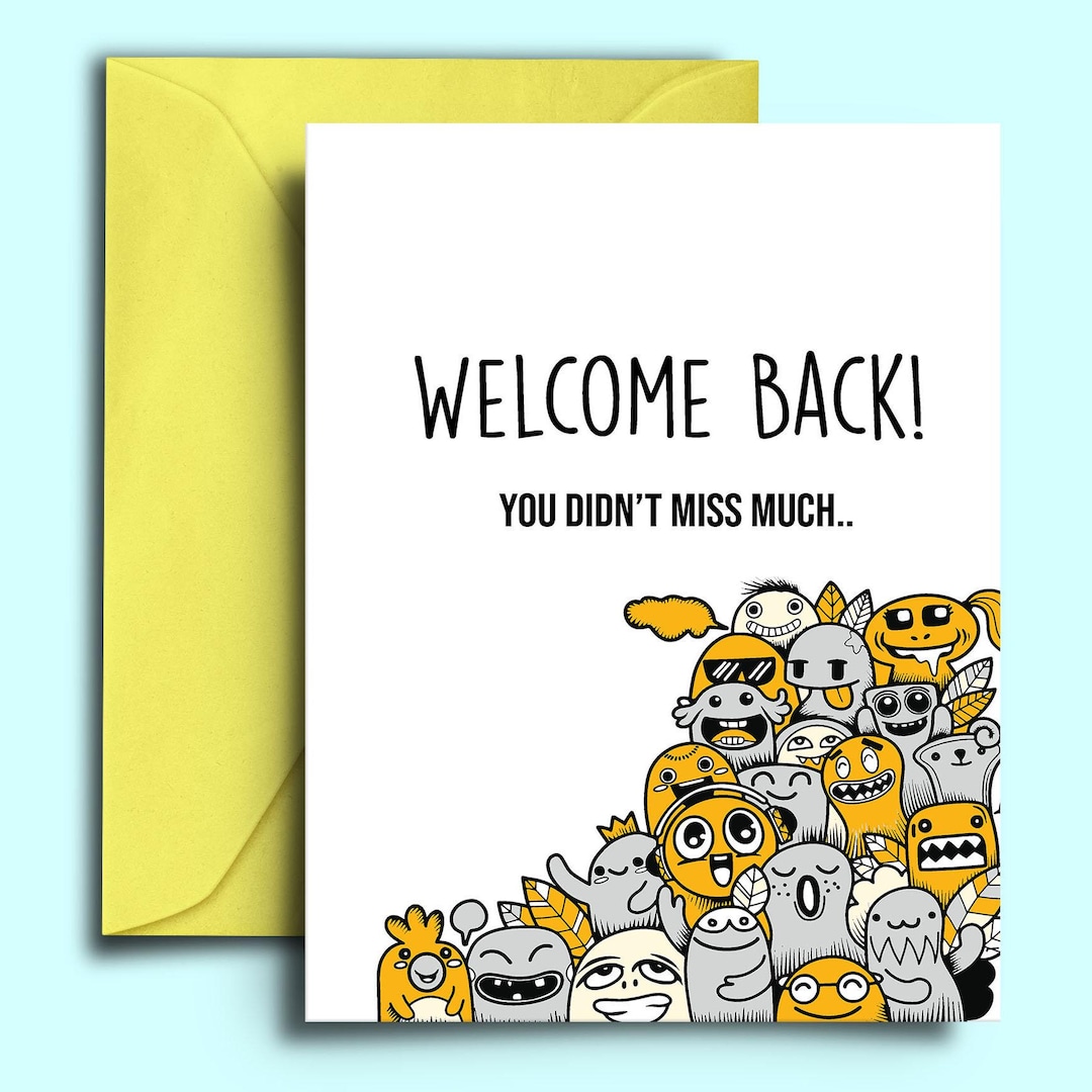 Funny Welcome Back Card, Teacher, Student, Coworker (A5 Blank Card) - Etsy
