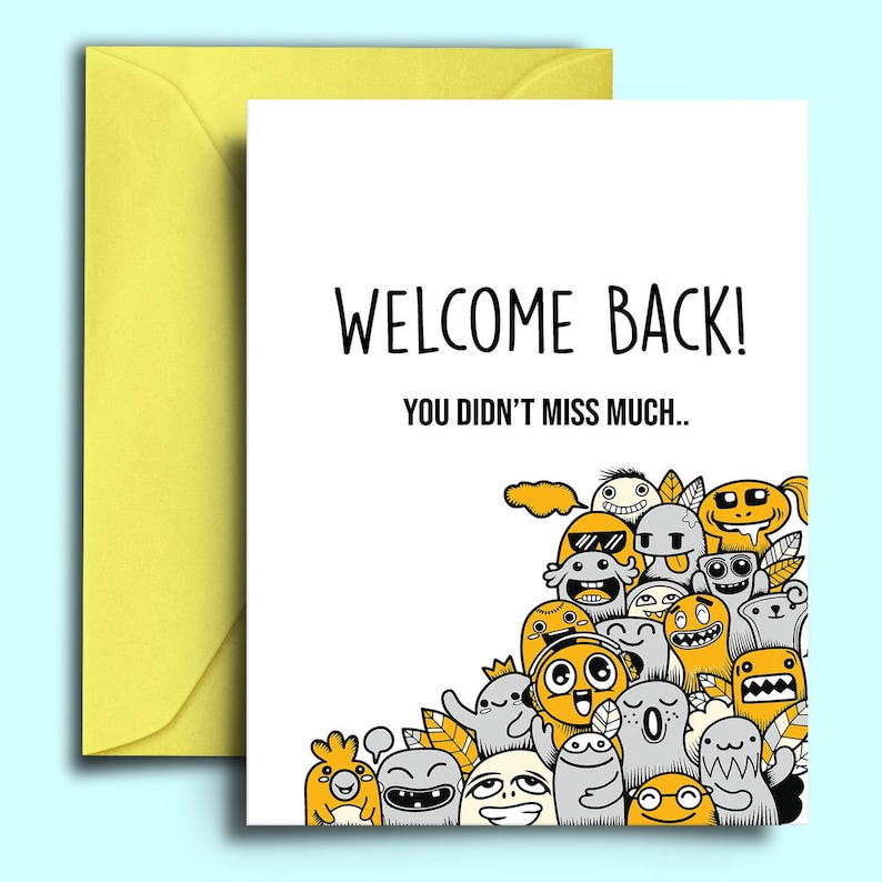 Welcome Back Card for Teachers, Students, Soldier Dad, Coworkers - Back ...