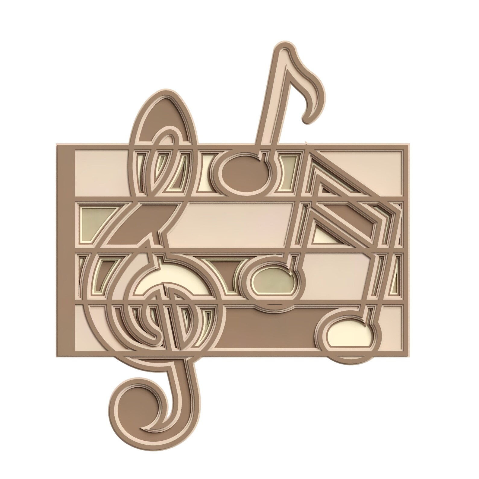 Layered Music for Laser Cut Laser Cut Files Glowforge Files | Etsy