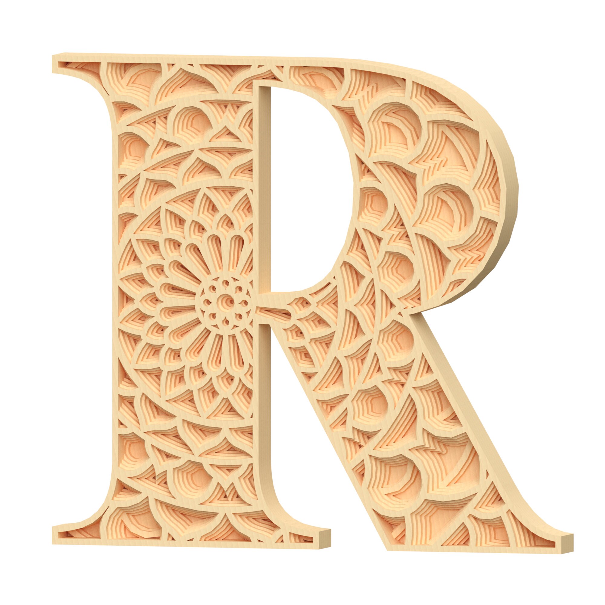 Layered Letter R layered alphabet svg layered letters svg | Etsy
