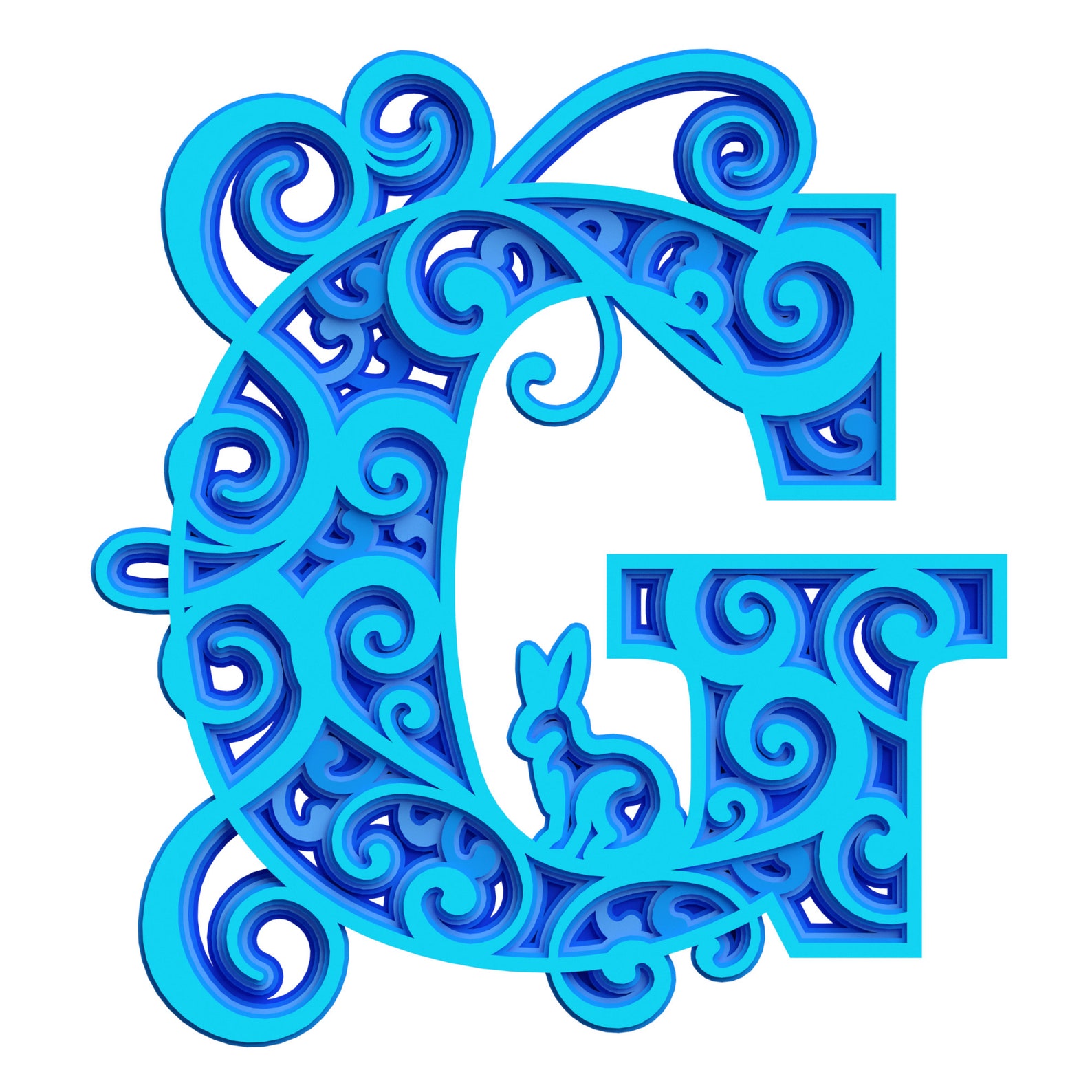 3d Letters SVG Bundle for Laser Cut Layered Floral Alphabet - Etsy Canada