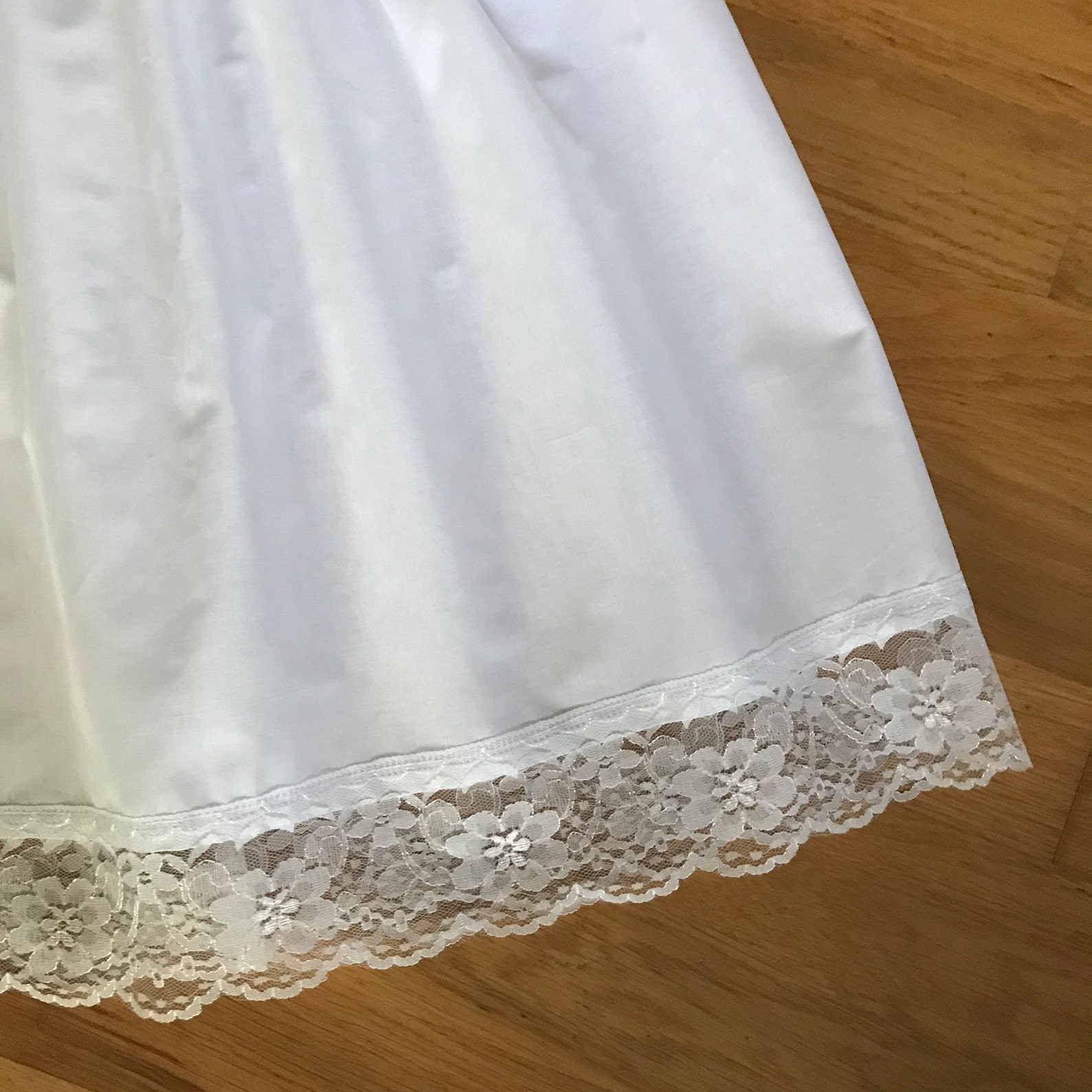 Simple White Cotton Lawn Half Slip With Lace Edging Choose - Etsy