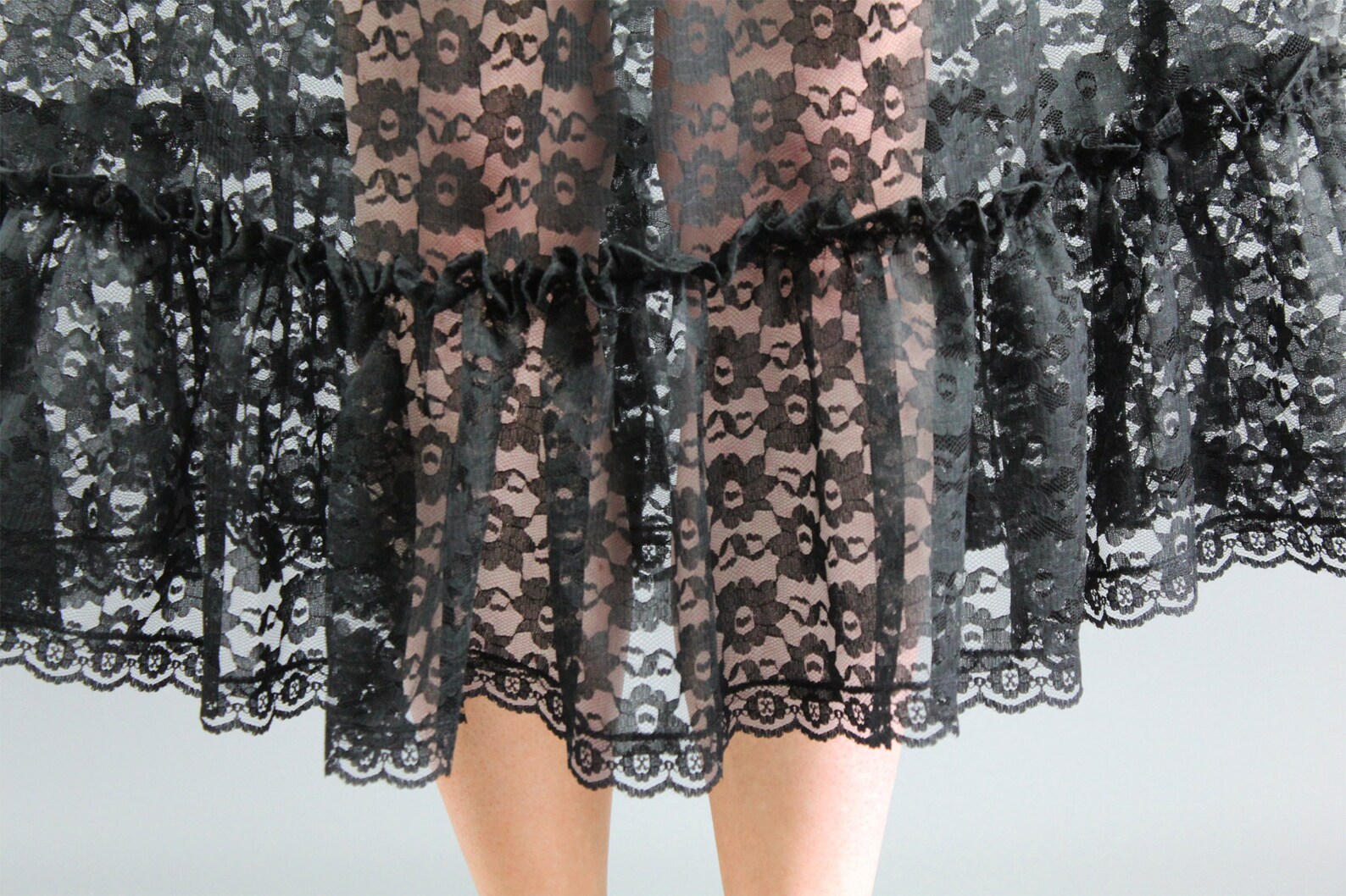 Long Black Lace Skirt Extender - Choose Length + Waist - Etsy