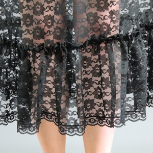 Long Black Lace Skirt Extender - Choose Length + Waist - Etsy