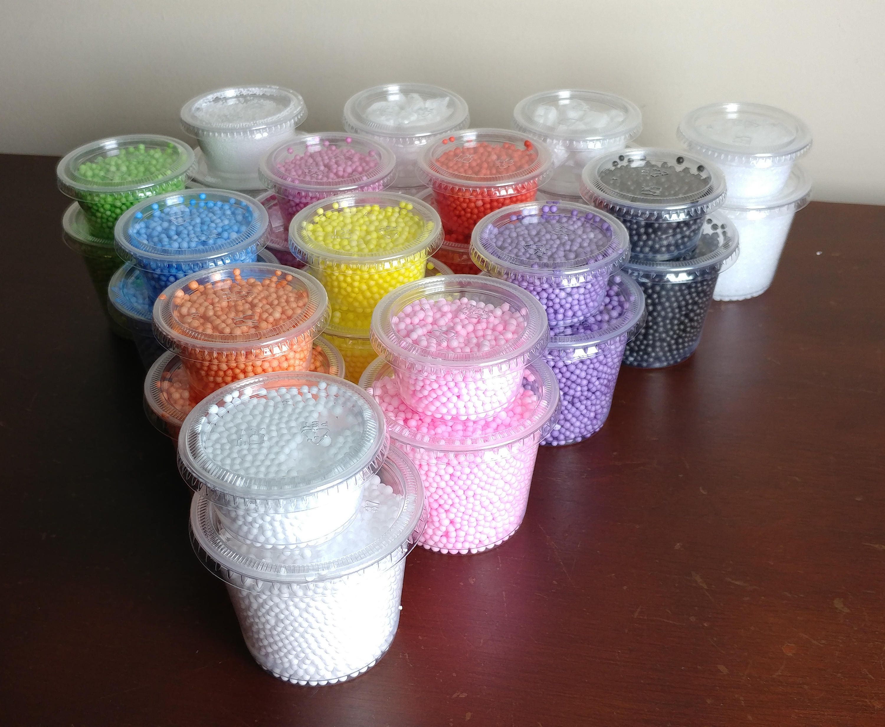 Sunset Orange Size 2-4mm Styrofoam Polystyrene Mini Micro Beads Balls ...