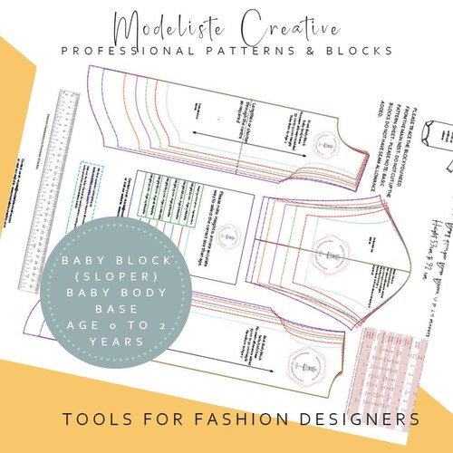 Baby Body Block Sloper Height 53 Cm to 92 Cm Age 0 to 2 - Etsy UK