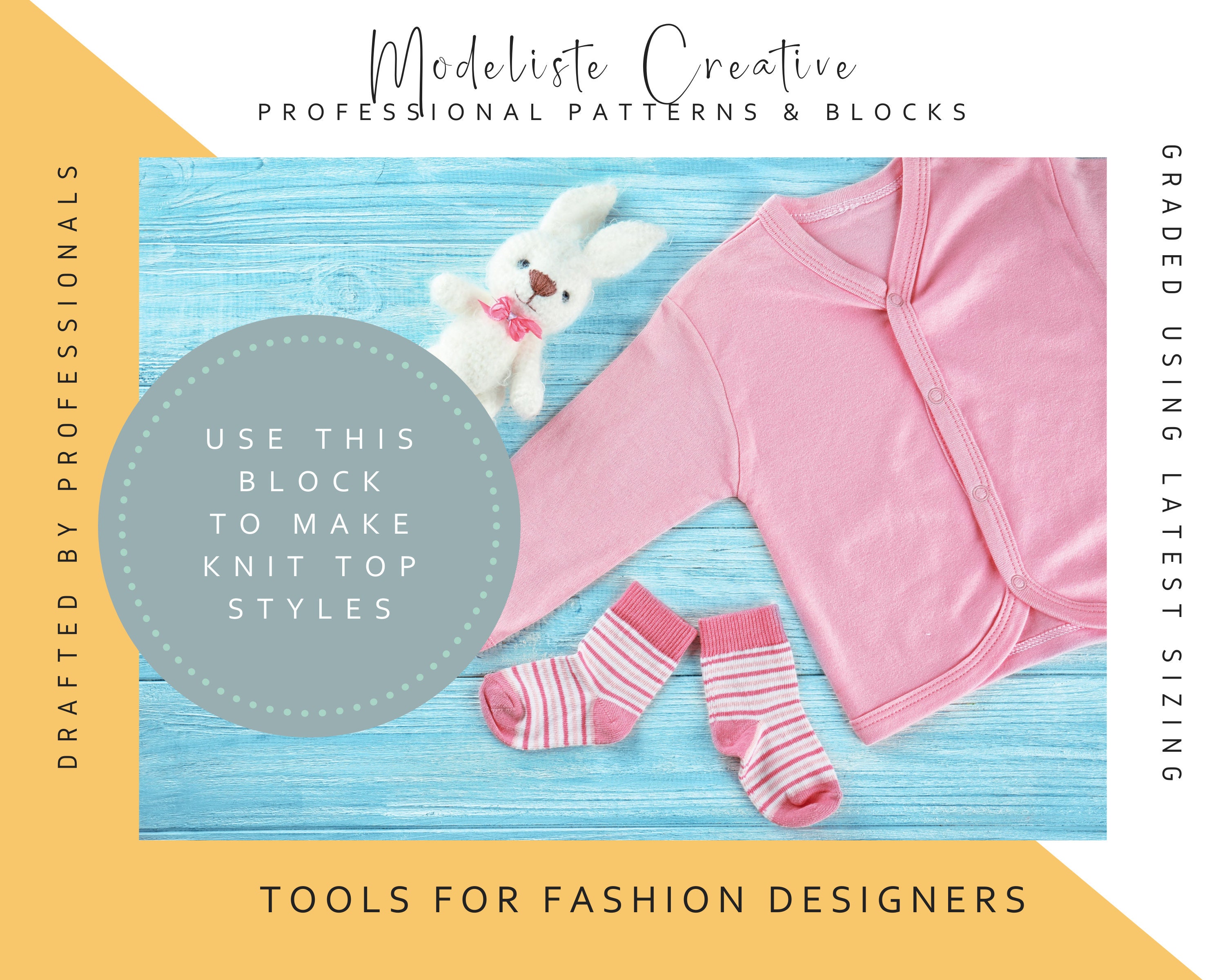 PDF Knit Baby Bodice Block Sloper Height 53 Cm to 92 Cm Age 0 to 2 ...