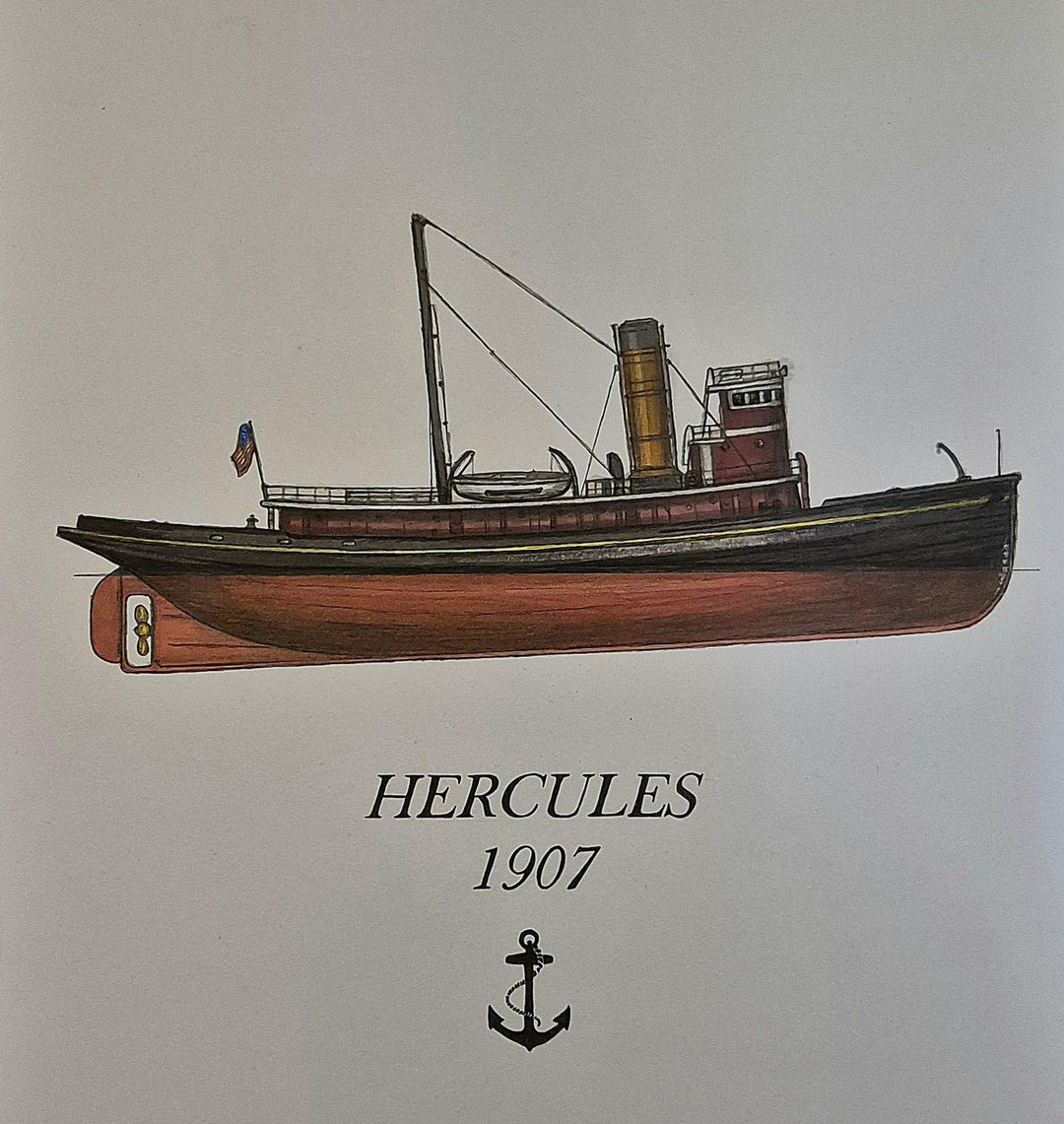 Steam Tugboat Hercules - Etsy
