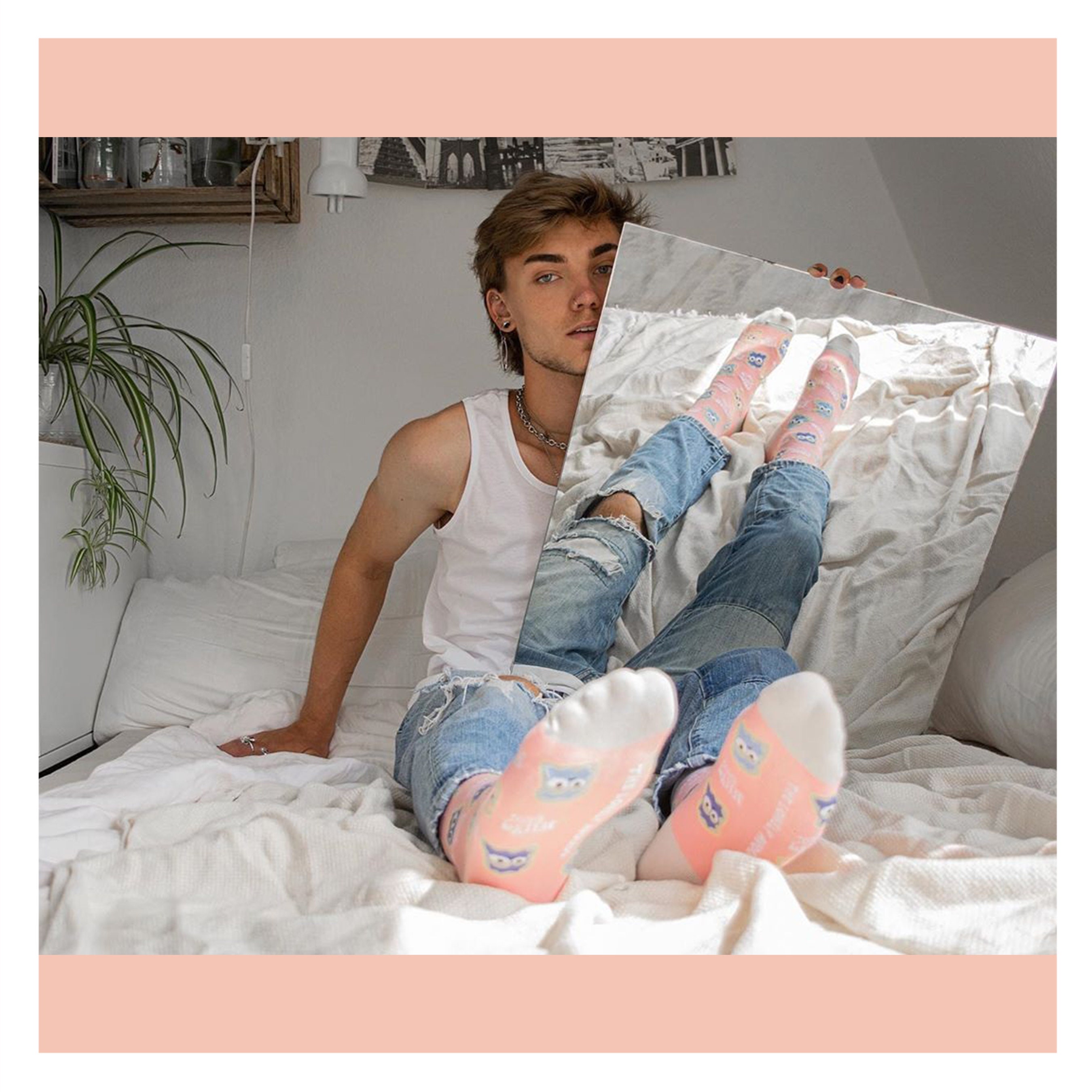 Peanut Butter Jelly Socks Cute Pink Crew Socks Kawaii - Etsy