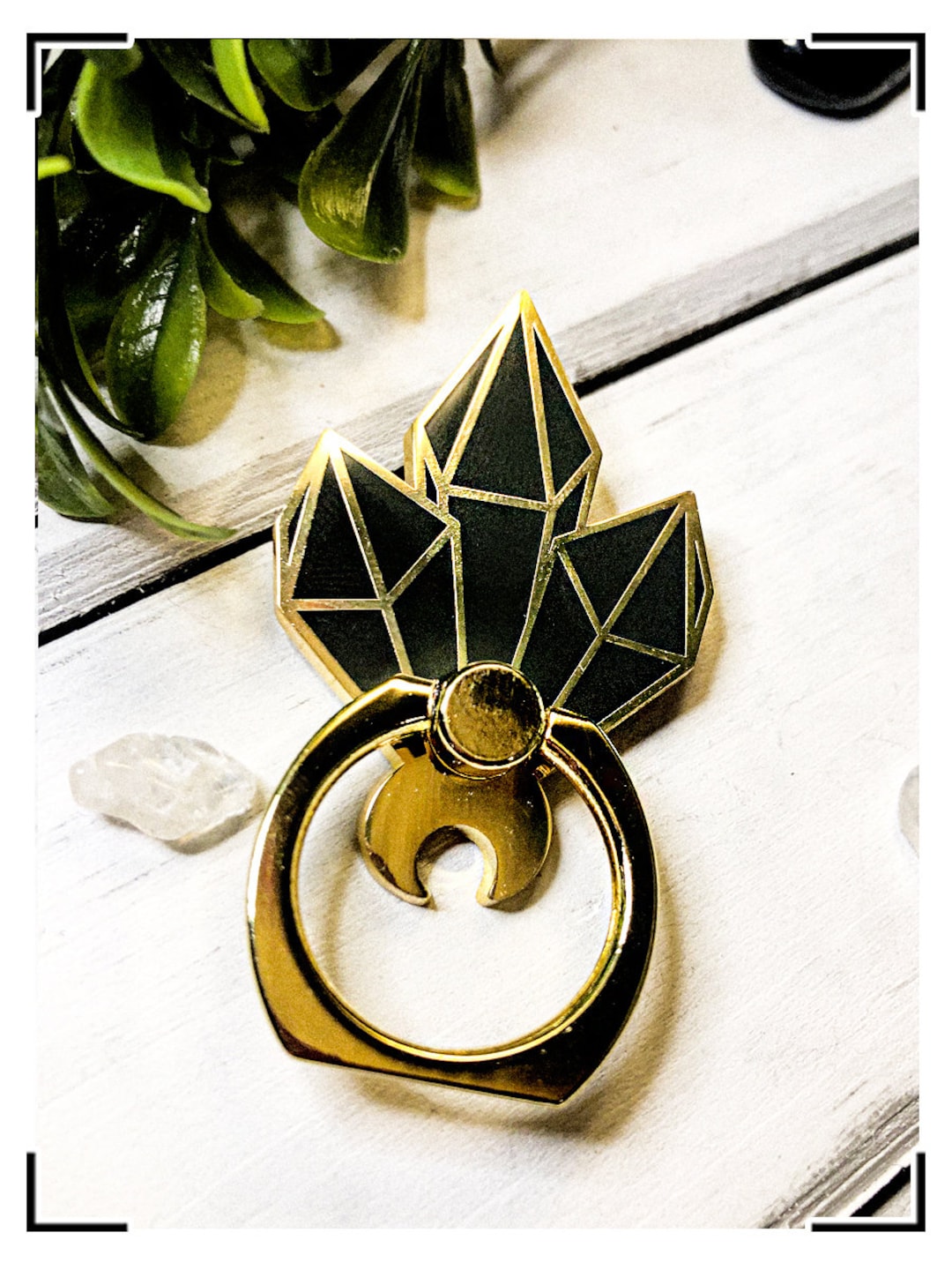 Crystal Phone Holder | Crystal Phone Ring | Quartz Phone Holder | Black ...