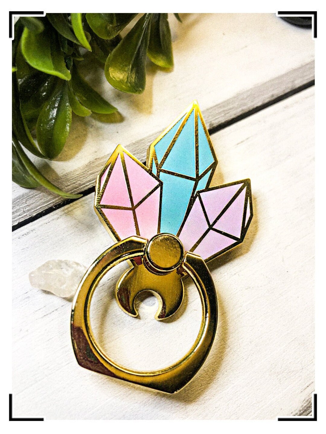 Crystals Phone Ring | Quartz Crystal Phone Grip | Cute Smartphone ...