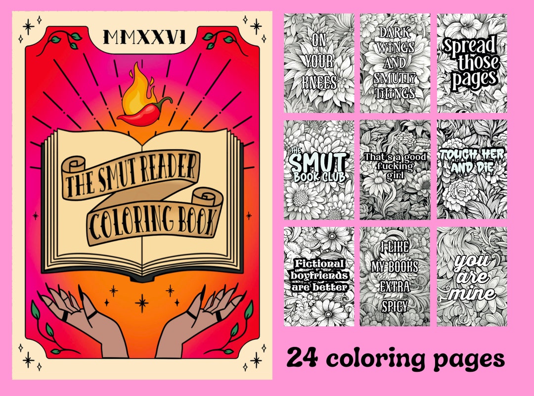 Digital the Smut Coloring Book | Smut Reader Gift | Romance Lover ...