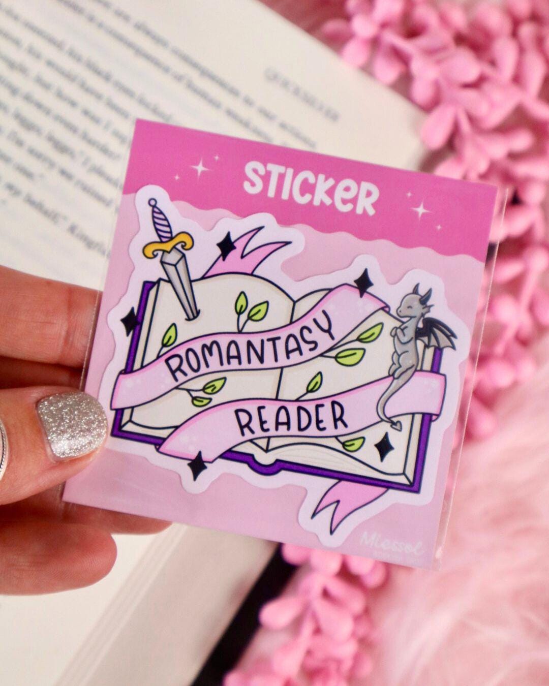 Romantasy Reader Sticker | Bookish Gift | Reader Kindle Smut Fantasy ...