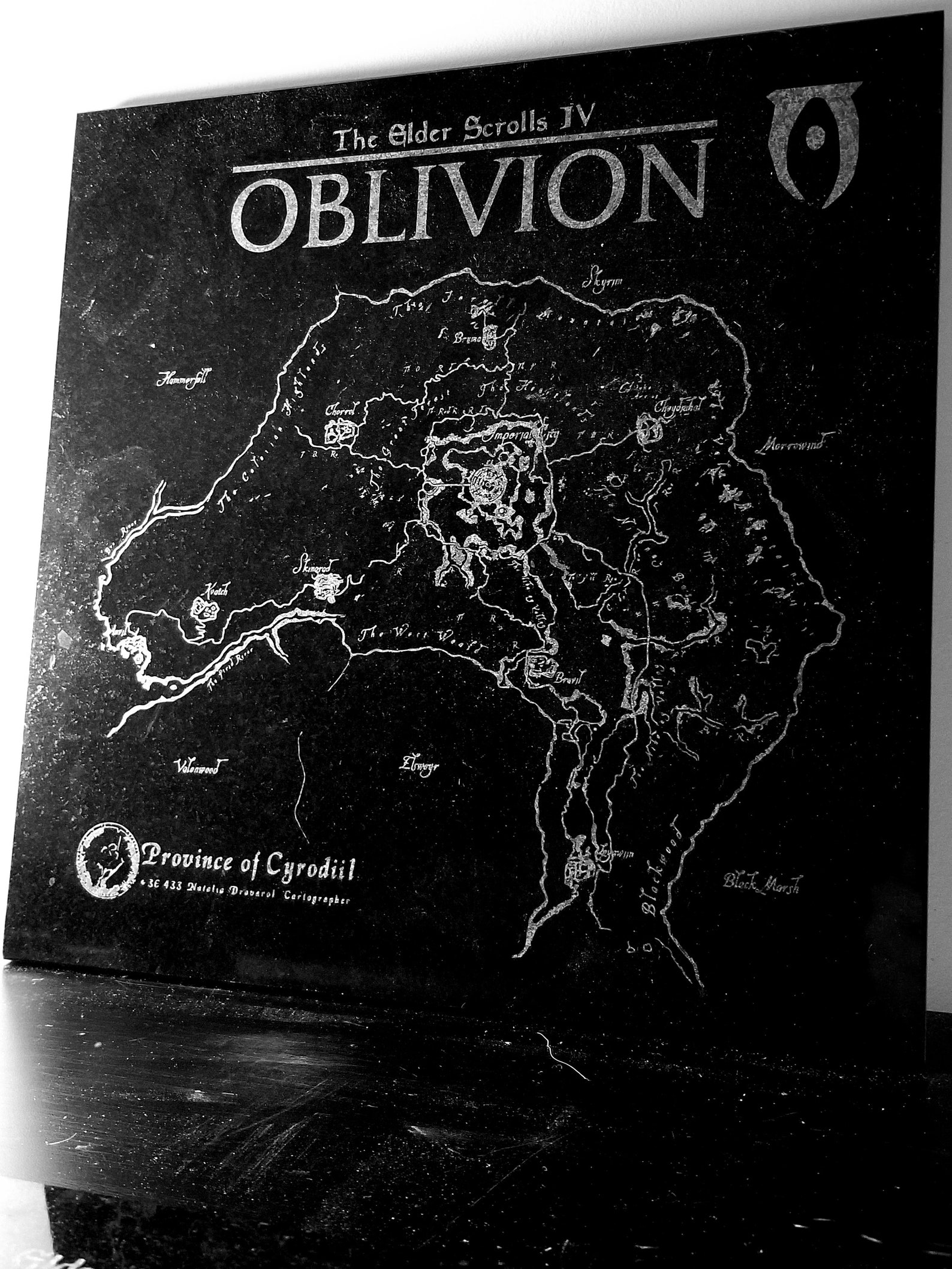 The Elder Scrolls IV Oblivion World Map Granite Tile - Etsy