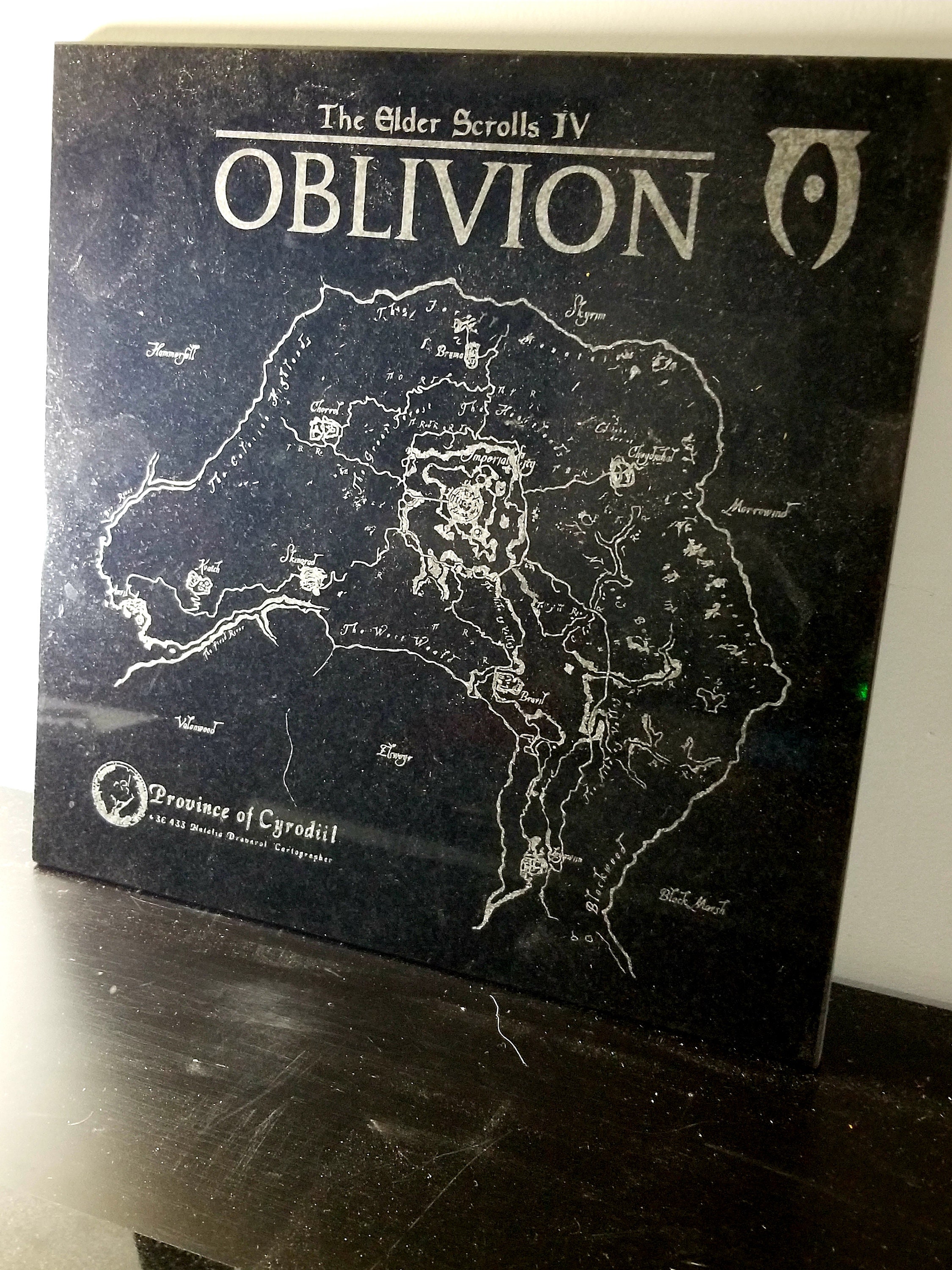 The Elder Scrolls IV Oblivion World Map Granite Tile - Etsy