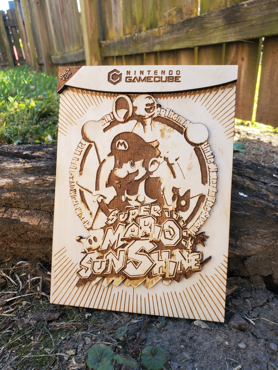 Wooden Mario Sunshine Gamecube Case - Etsy
