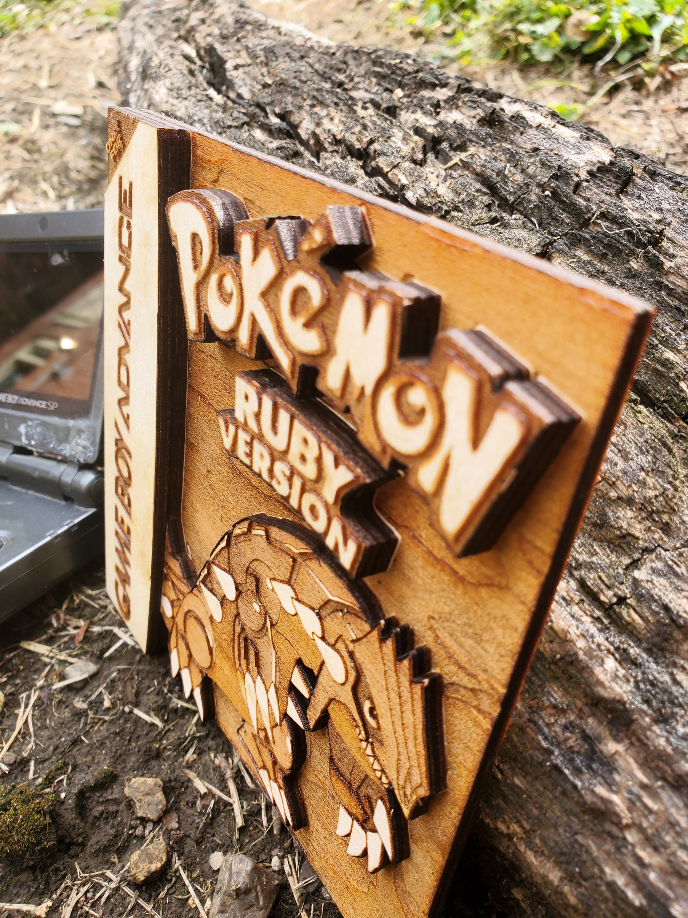 Wooden Pokemon Ruby Game Boy Advance Case - Etsy