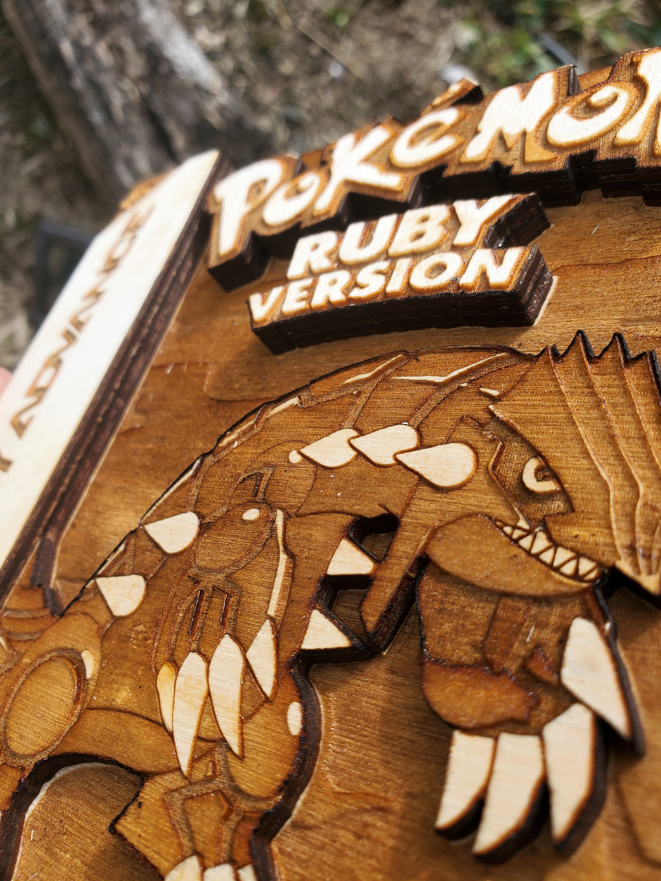 Wooden Pokemon Ruby Game Boy Advance Case - Etsy