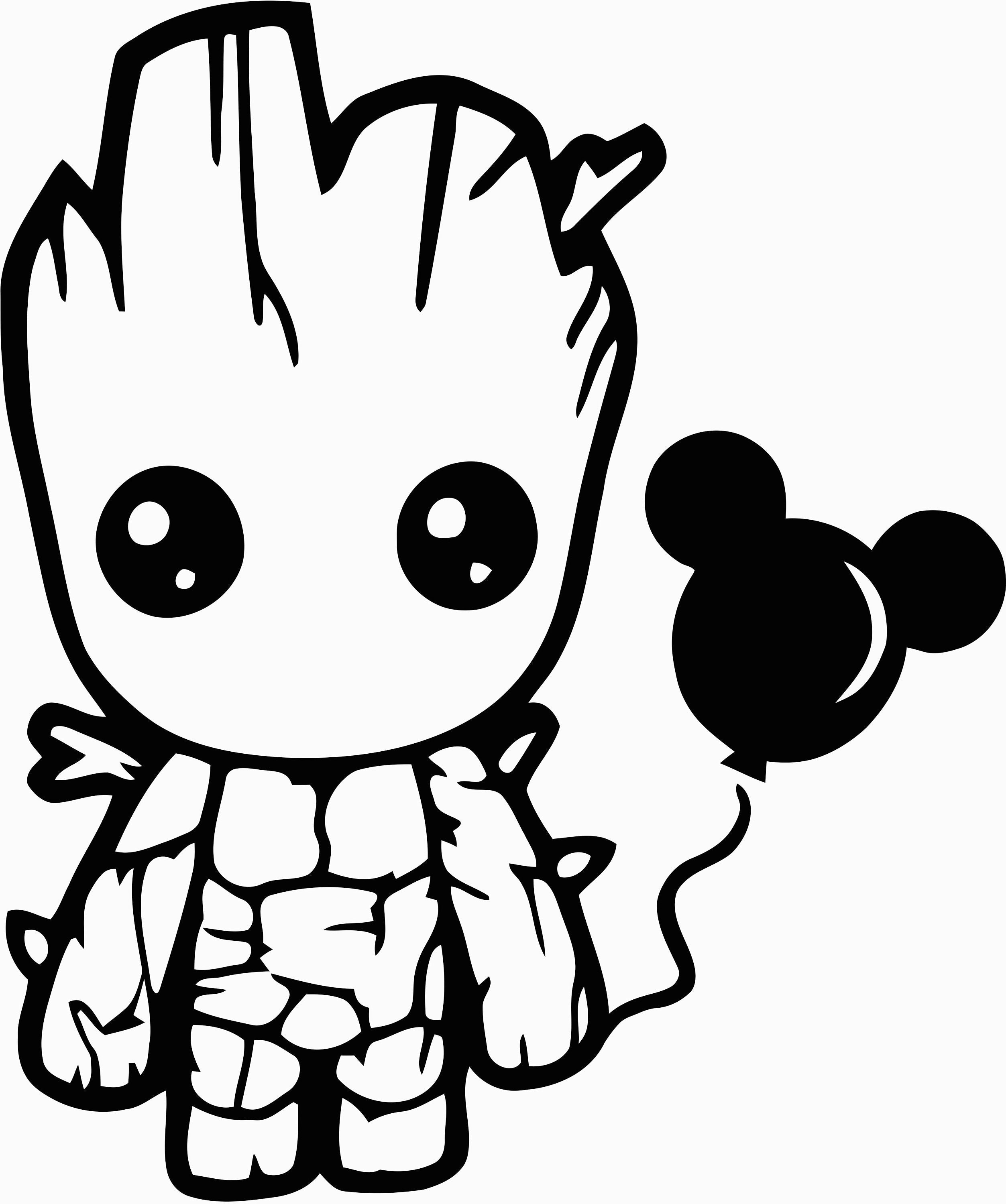 Baby Groot With Mickey Ballon SVG - Etsy UK