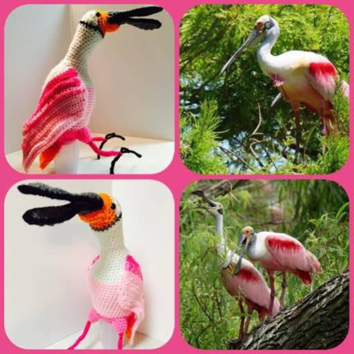 Roseate Spoonbill Crochet Pattern - Etsy