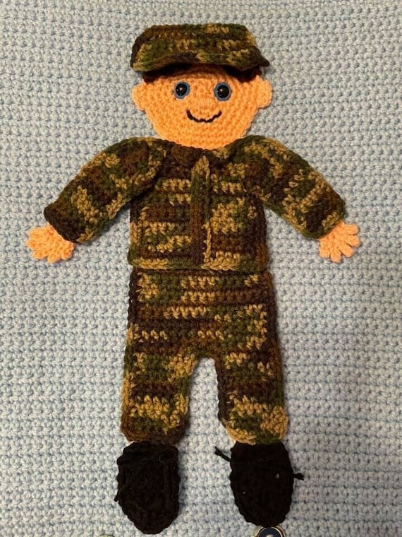 Dress up Doll Boy Camouflage Army Suit PDF Pattern to - Etsy