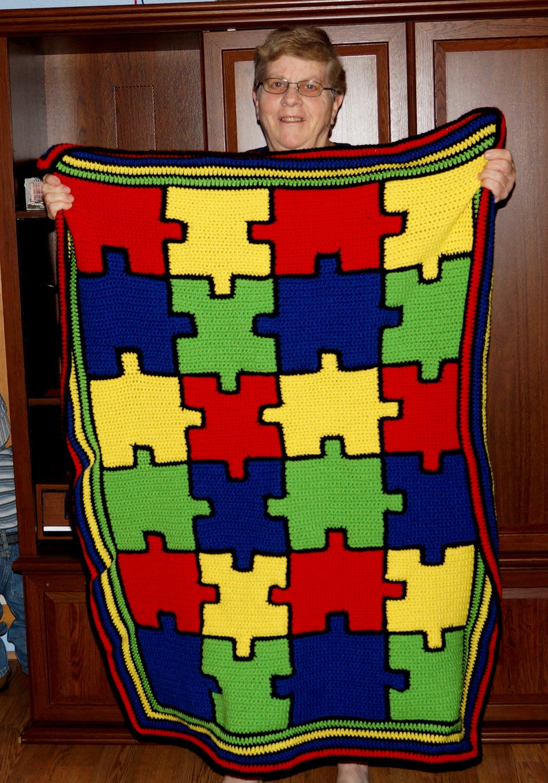 Autism Puzzle Afghan Pattern - Etsy